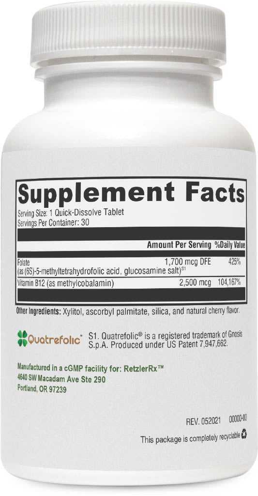 Active Folate B12 Synergy 1700 mcg L-5-MTHF + | RetzlerRx – HormoneSynergy