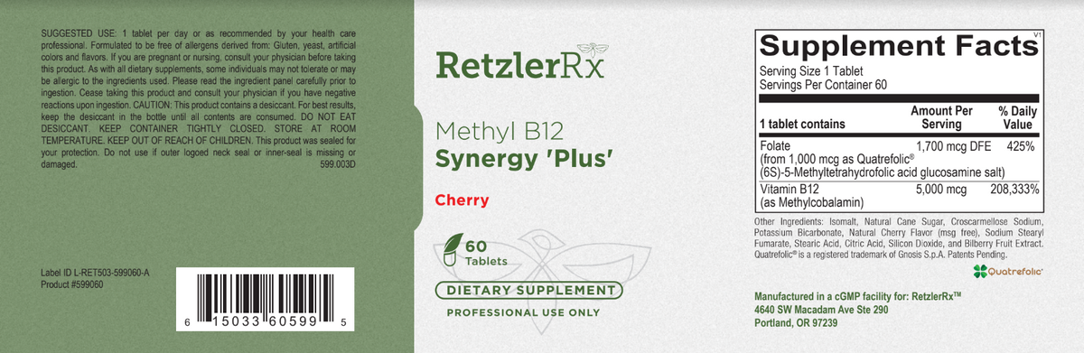 Methyl B-12 Synergy Plus | Active B12 & Folate for Energy & Focus ...