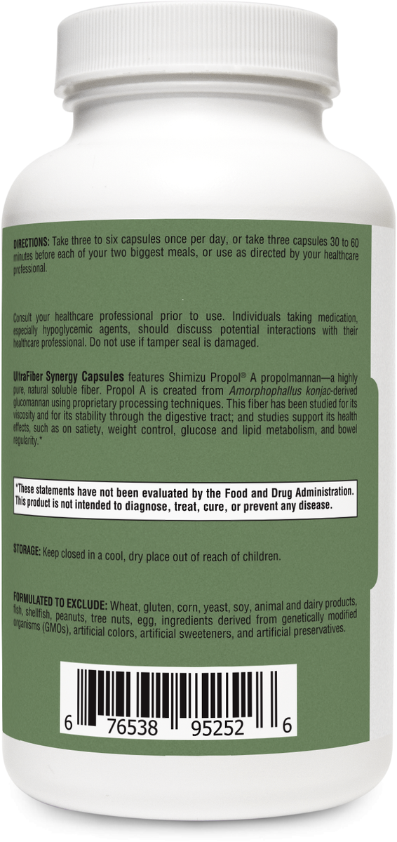 UltraFiber Synergy Capsules | Natural Propolmannan Fiber for Digestion ...