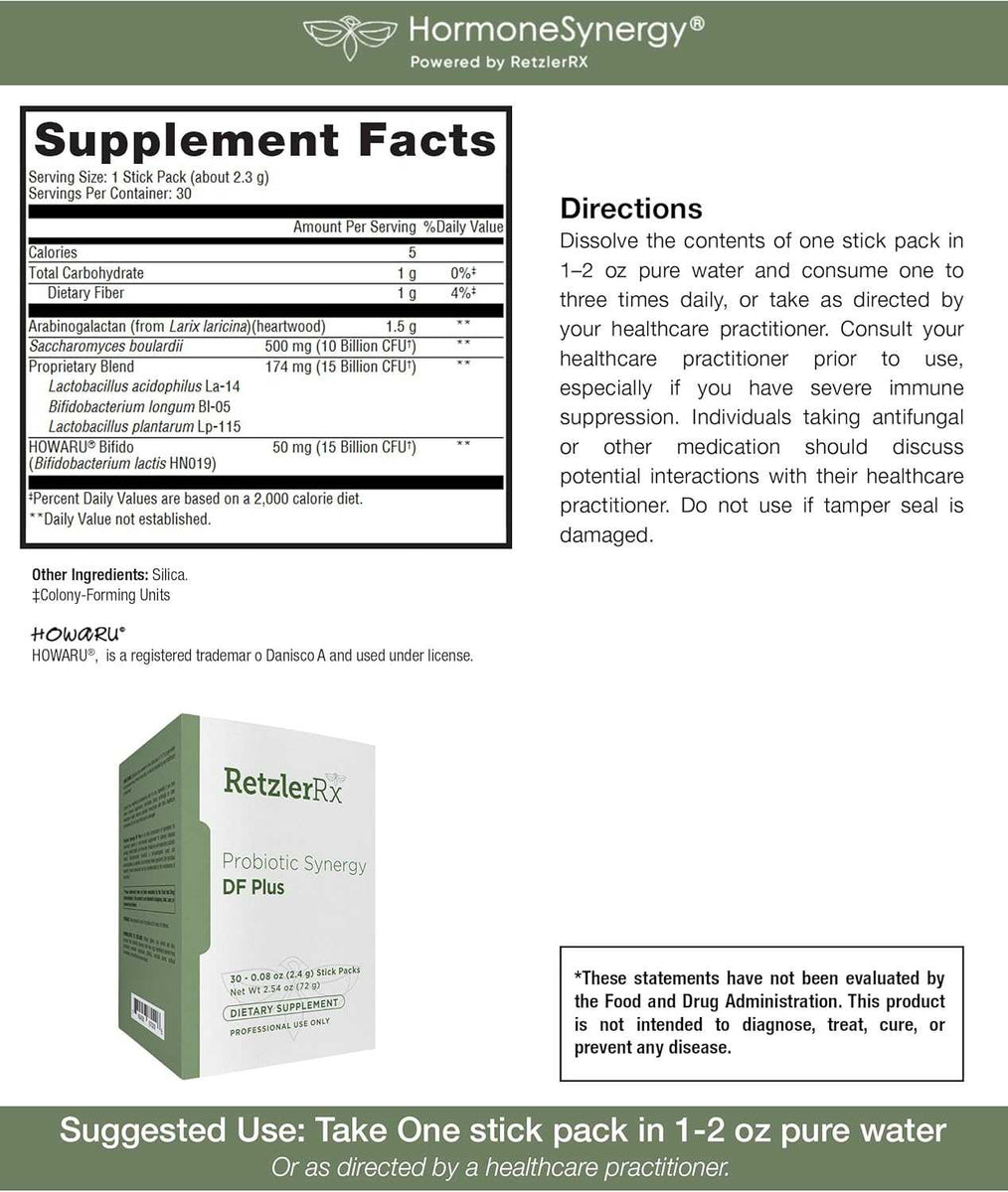 Probiotic Synergy Plus DF - 30 Billion CFU + Saccharomyces boulardii ...